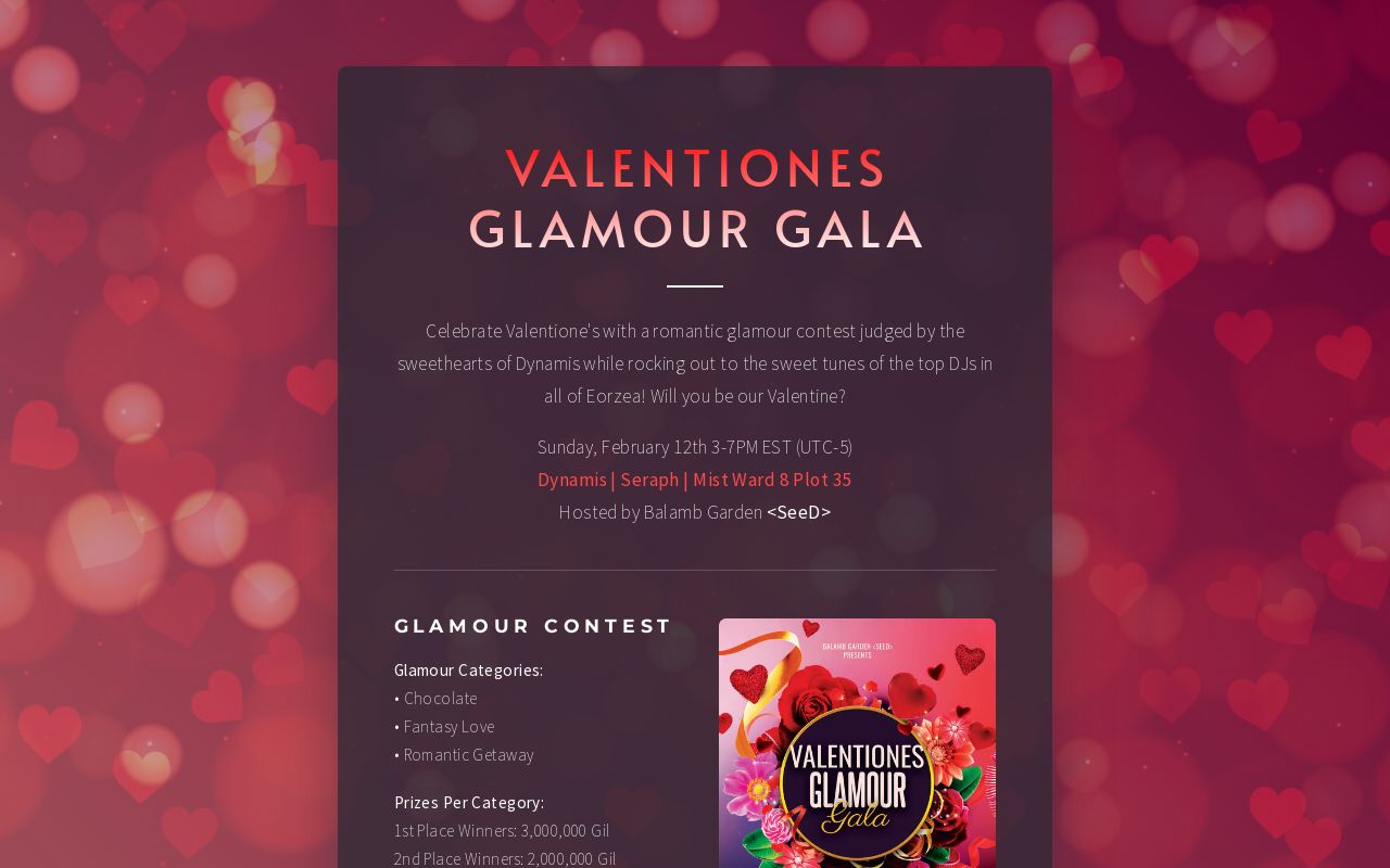 Valentione's Glamour Gala
